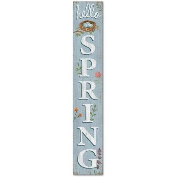 Accents | Hello Spring Nest Porch Board Welcome Sign And Porch Leaner ...